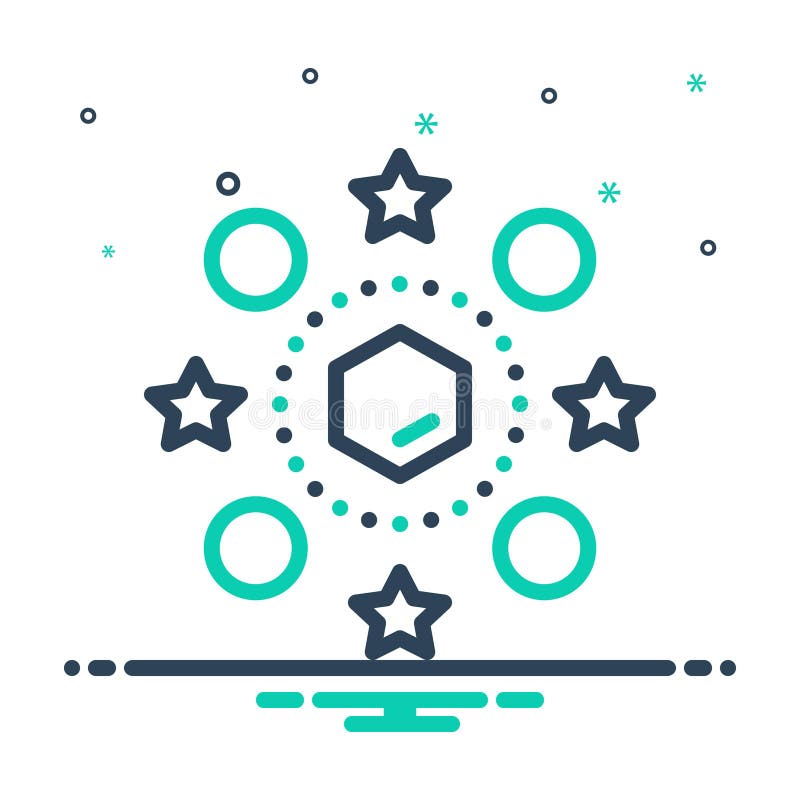 Mix Icon for Unusual, Uncommon and Different Stock Illustration ...