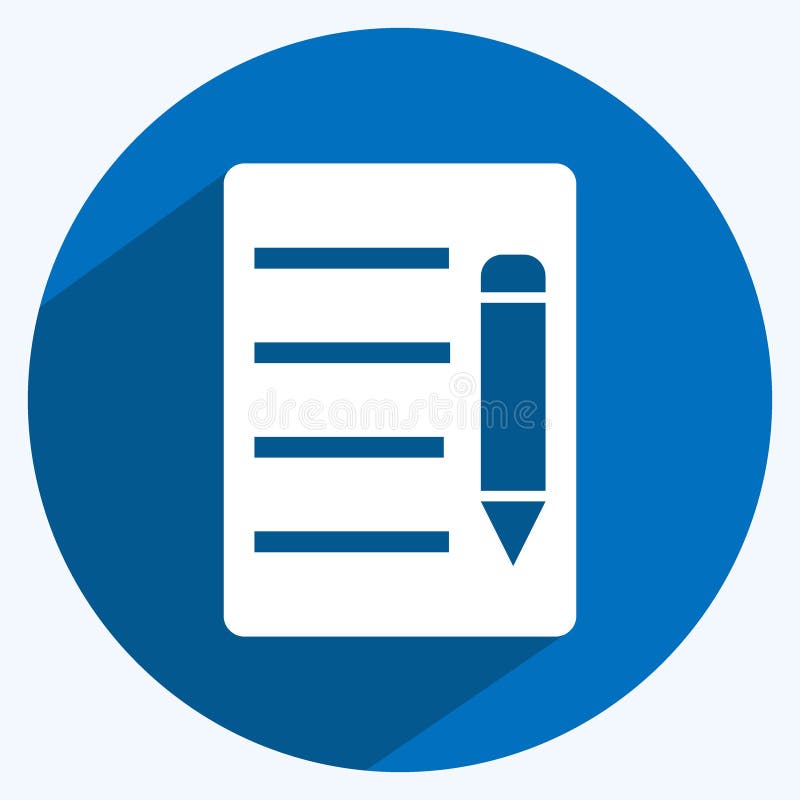 Icon Update Document. Suitable for User Interface Symbol. Long Shadow ...