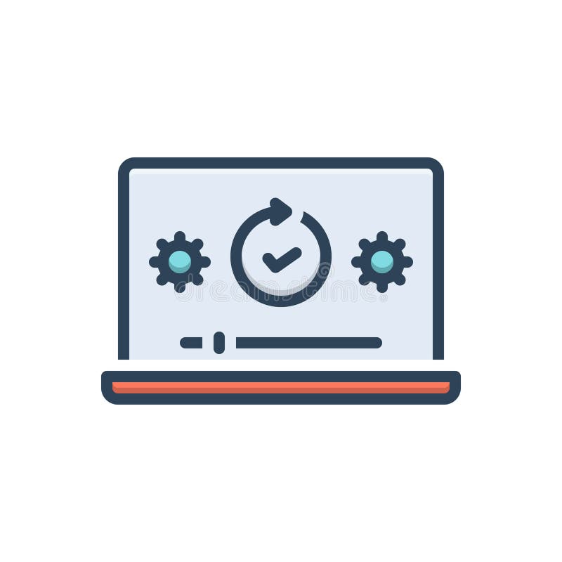 Color Illustration Icon for Updated, Update System and Loading Stock ...