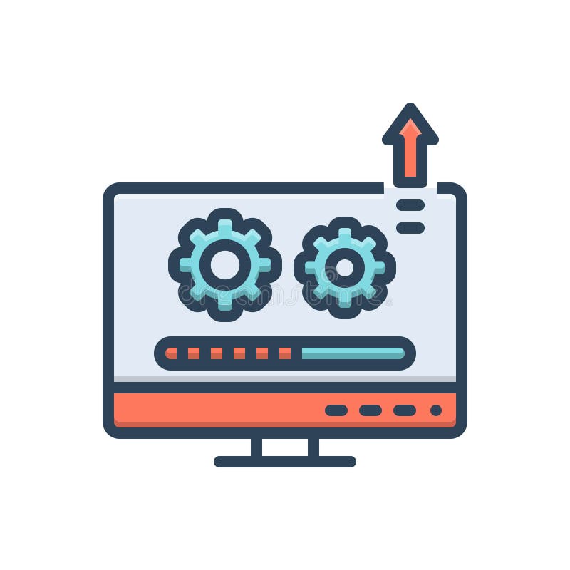 Color Illustration Icon for Upgrading, Update and System Stock Vector ...
