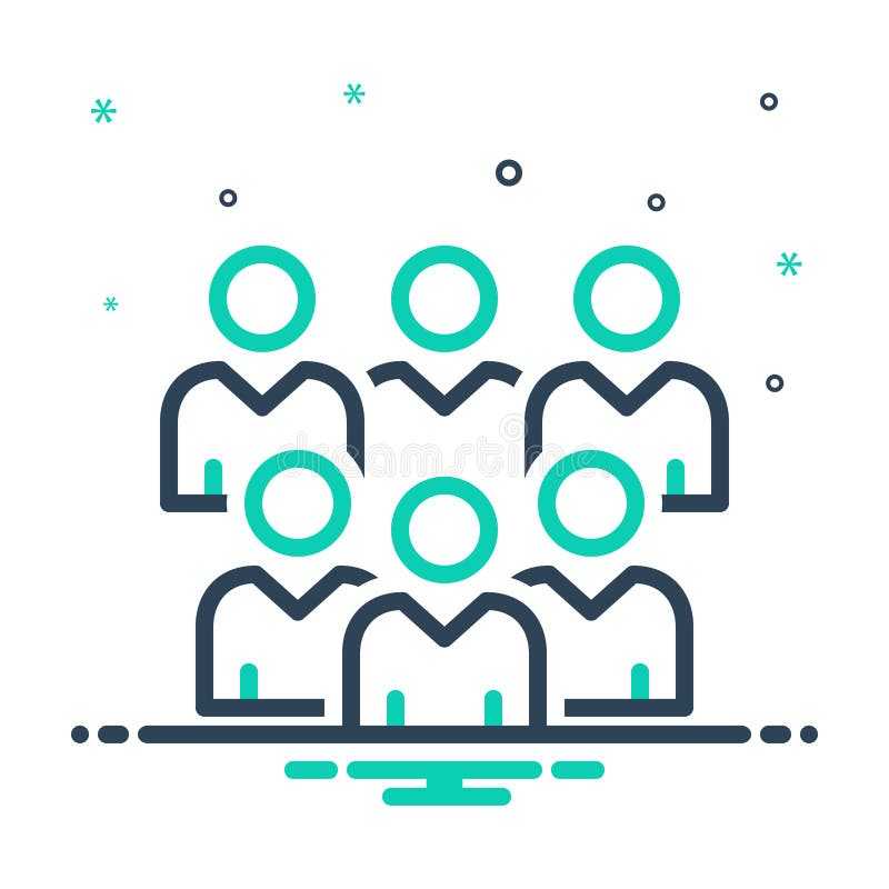 Mix Icon for we, Us and Ourselves Stock Vector - Illustration of group ...