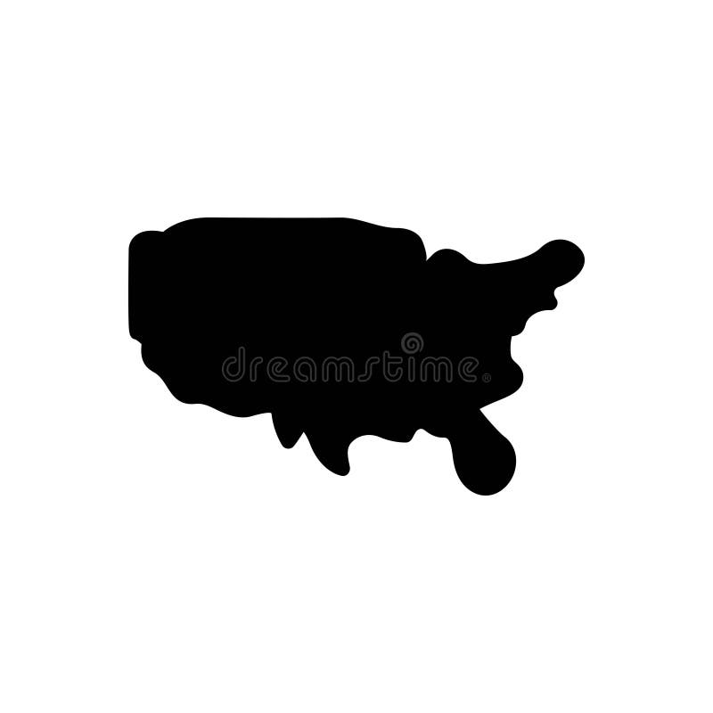 Black Solid Icon for Us, America and Map Stock Vector - Illustration of ...