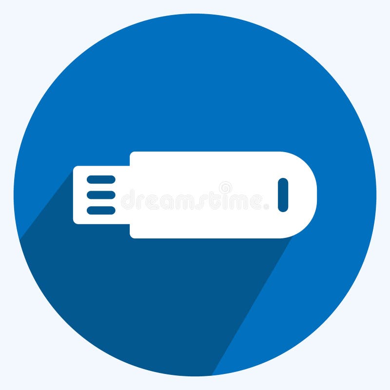 Icon USB Cable. Suitable for Education Symbol. Long Shadow Style ...