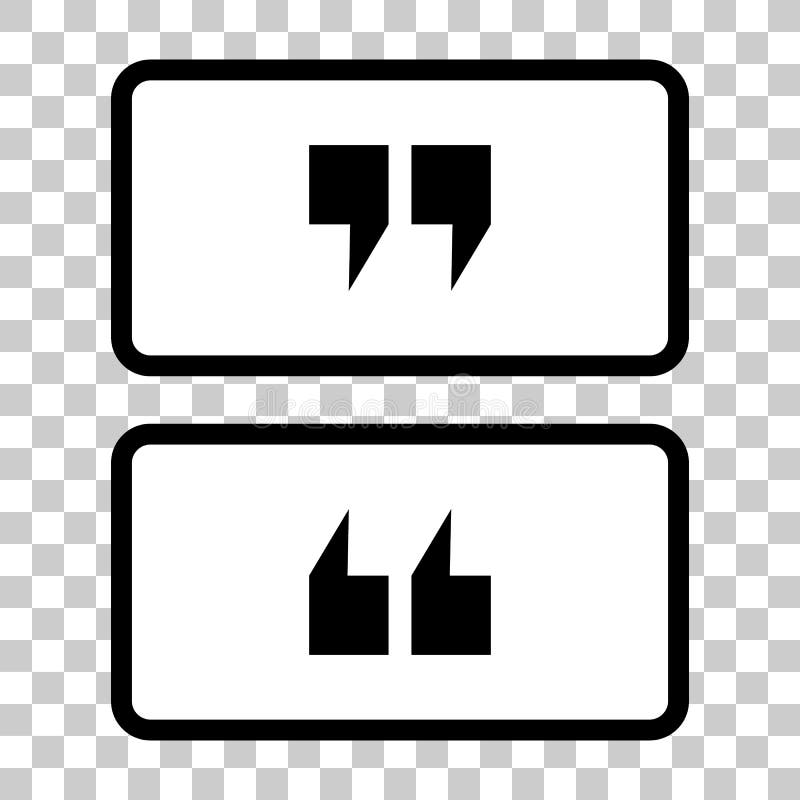A Box Icon with Double Quotation Marks on a Transparent Background ...