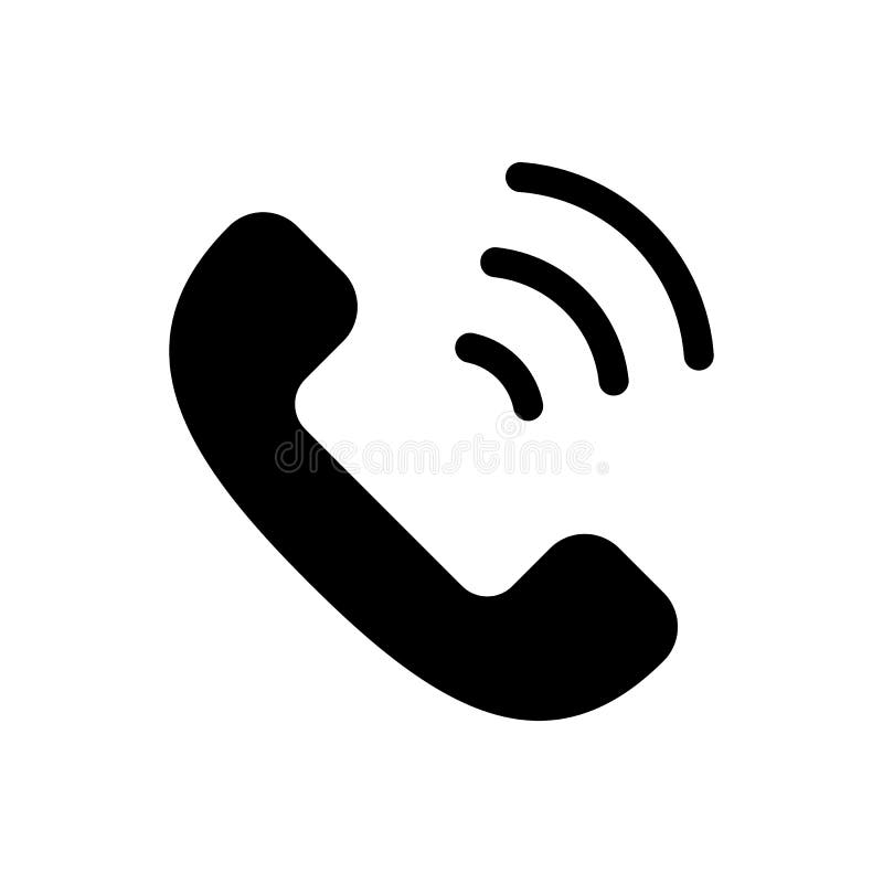 Silhouette Icon of a Phone on a Call. Vector. Stock Vector ...