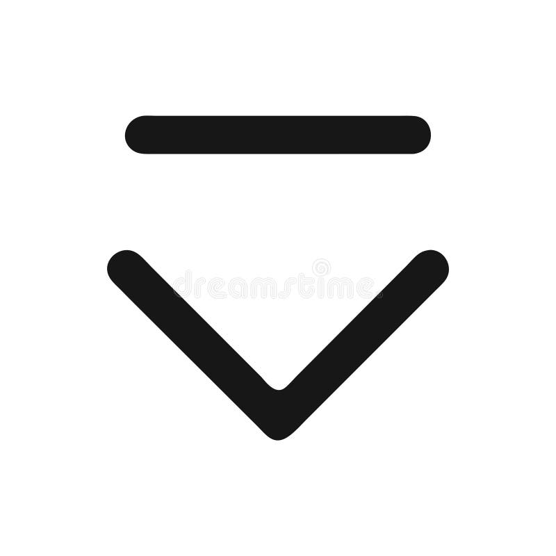 Icon User Interface Down Arrow Line Art Stock Vector - Illustration of ...