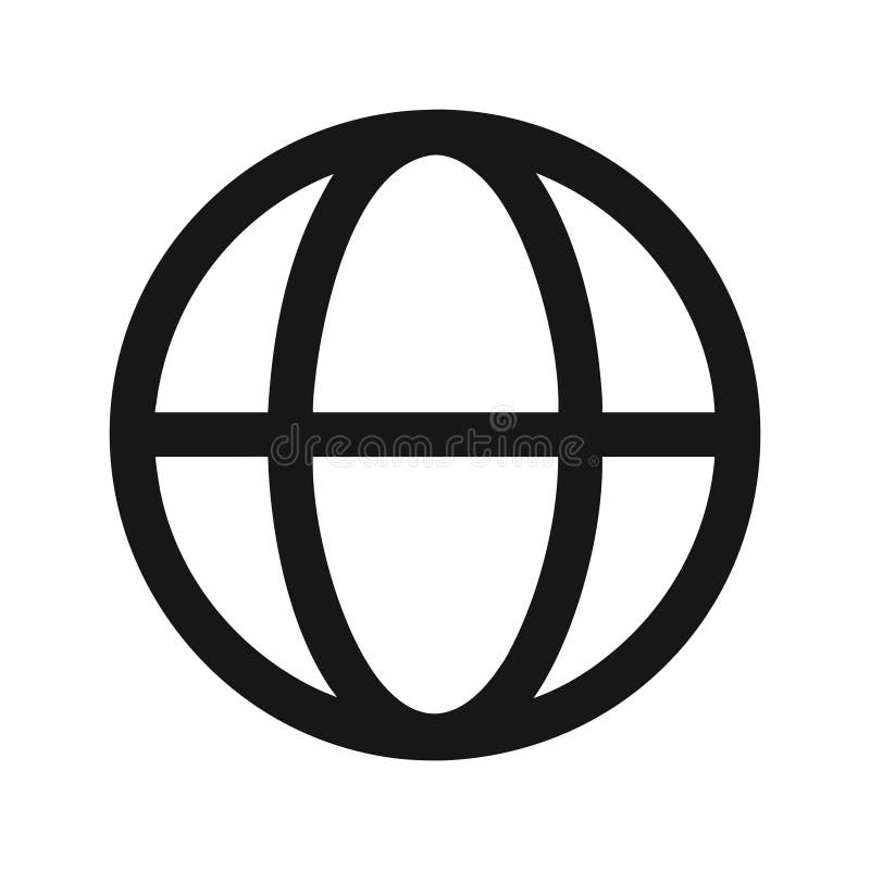 Icon user interface globe stock illustration. Illustration of black ...