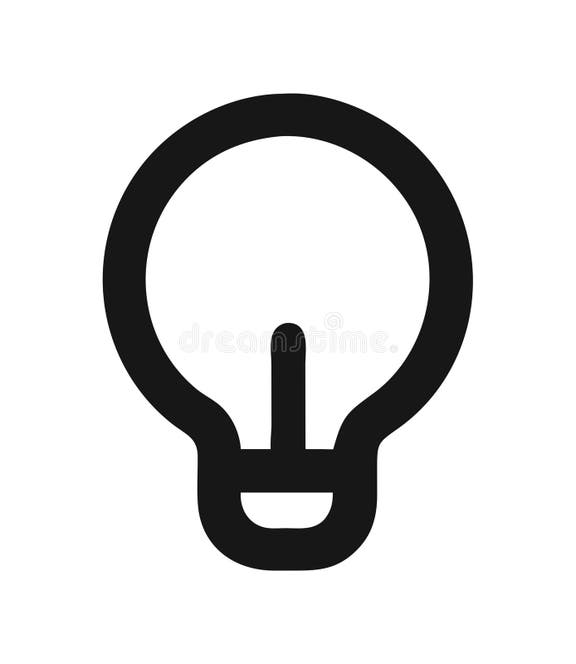 Icon User Interface Lightbulb Stock Vector - Illustration of outline ...