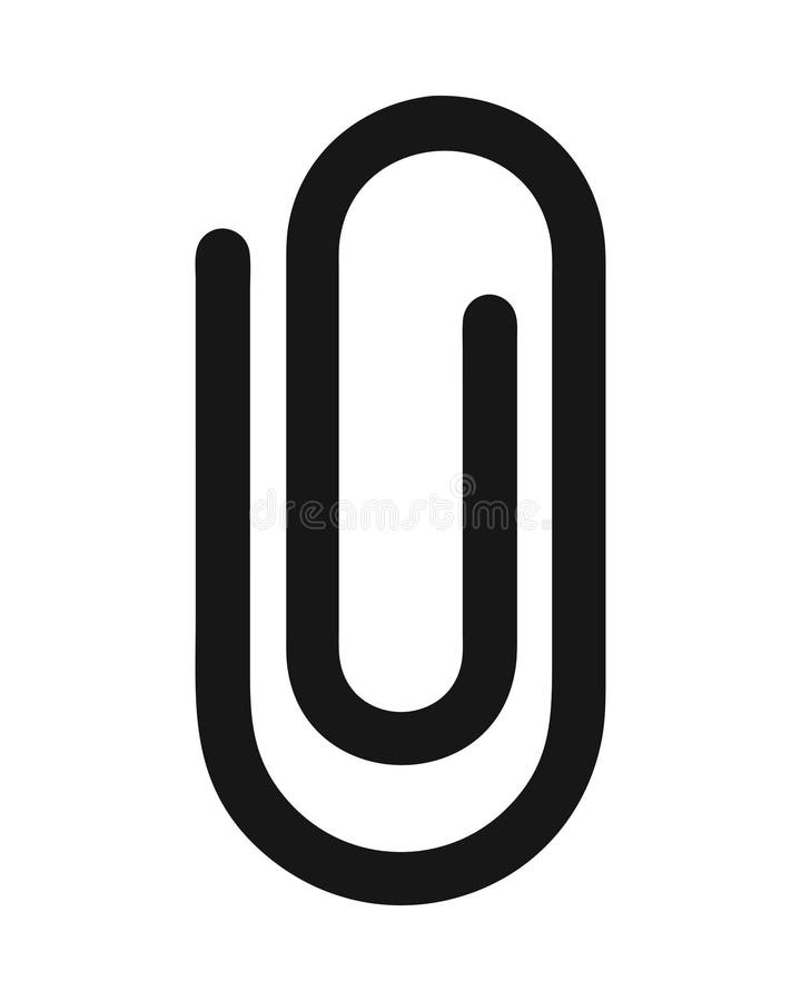 Icon User Interface Paperclip Stock Vector - Illustration of isolated ...