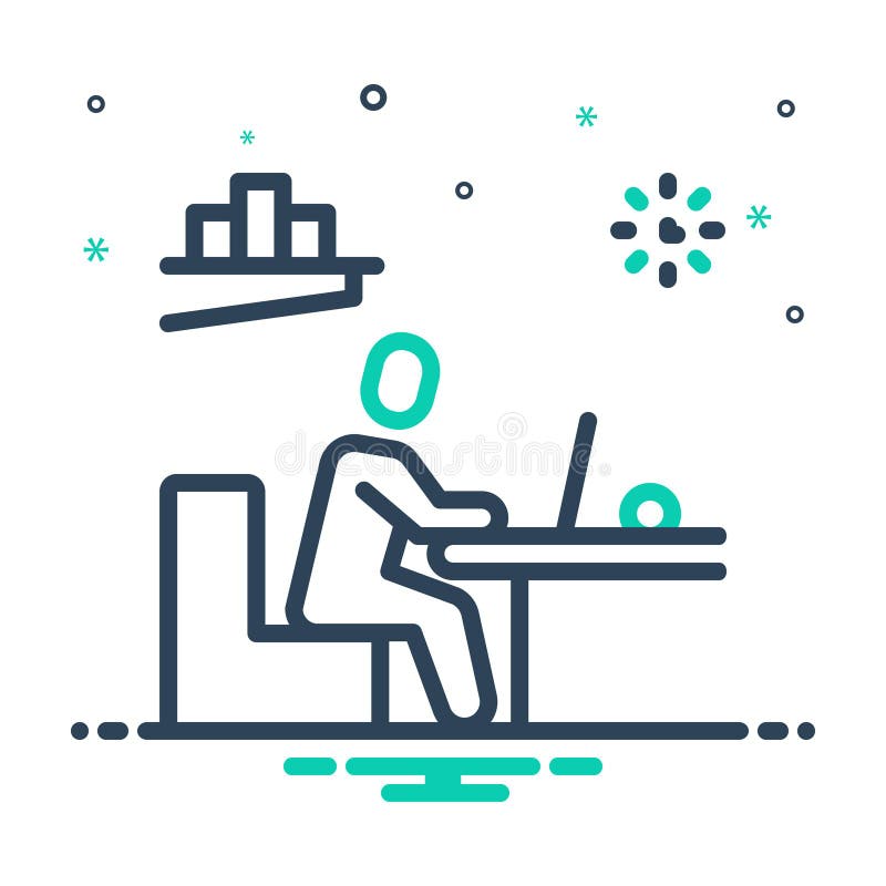 Mix Icon for Using, Practicing and Student Stock Illustration ...