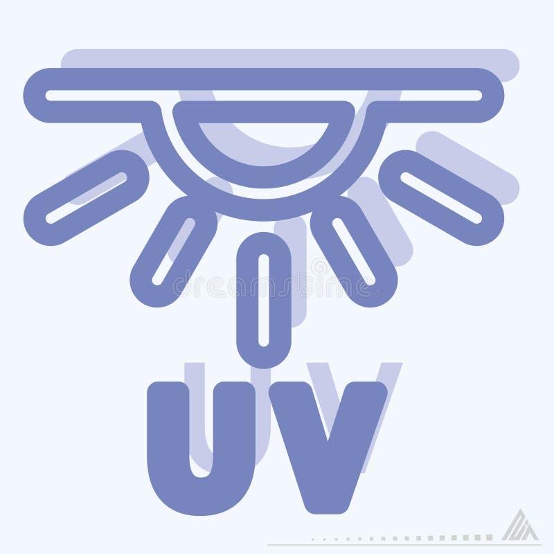 Icon Uv Rays - Two Tone Style Stock Vector - Illustration of solar ...