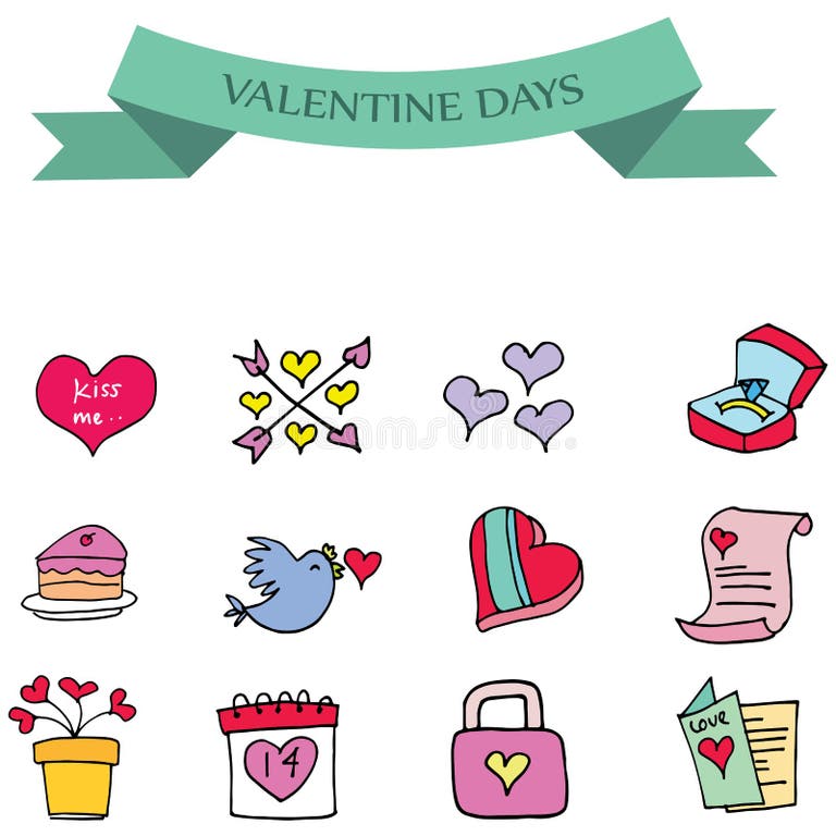Icon of Valentine Element Vector Art Stock Vector - Illustration of ...