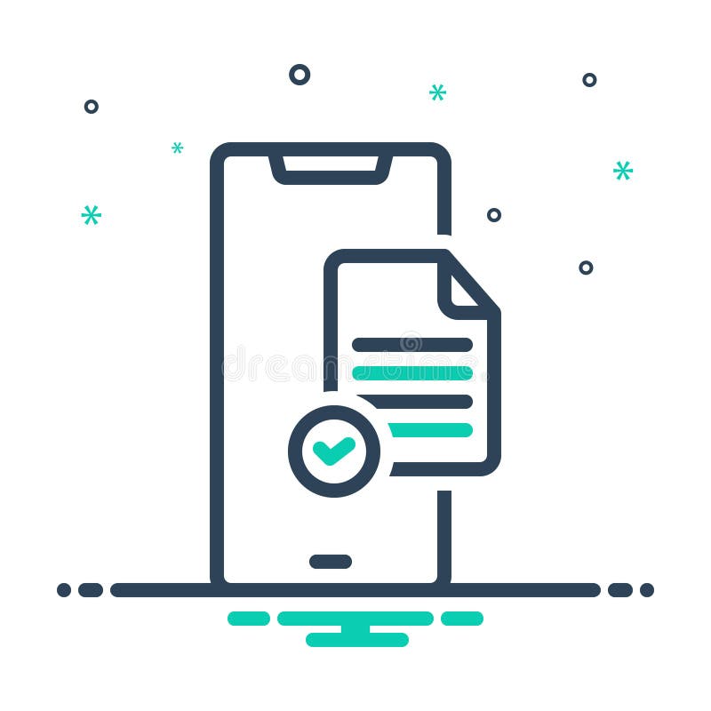 Mix Icon for Validation, Acceptance and Verification Stock Vector ...