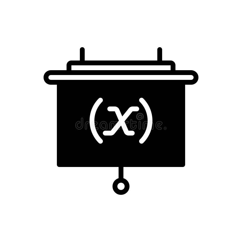 Black Solid Icon for Variable, Mathematics Value and Math Stock Vector ...