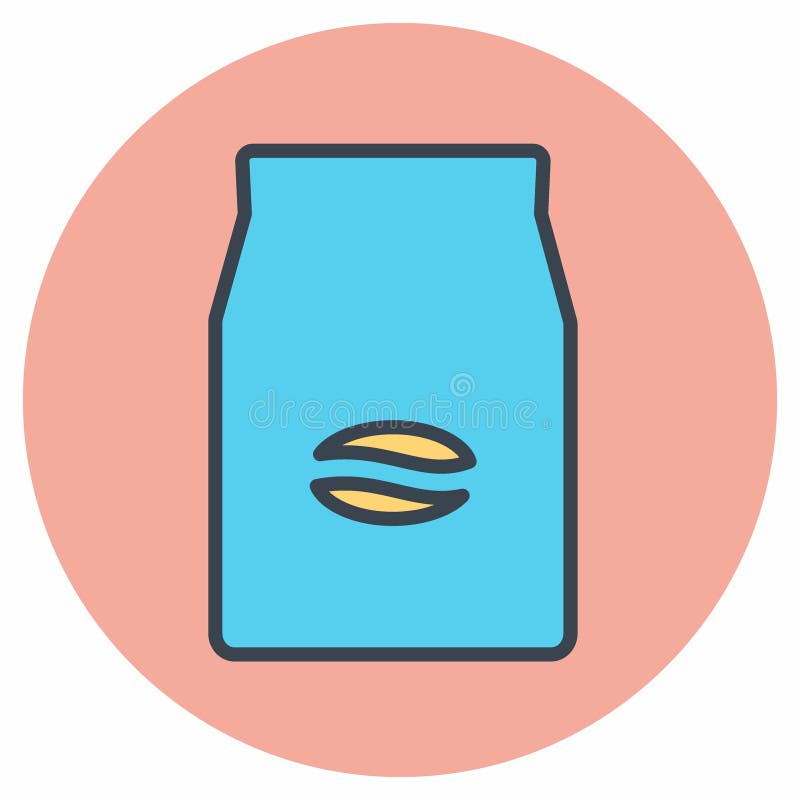 Icon Vector of Coffee Packets - Color Mate Style Stock Vector ...