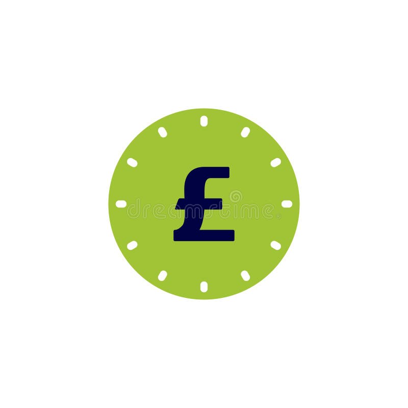 Icon Vector Concept of Basic or Regular Pound Sterling Coin with Green Circle Stock Vector ...