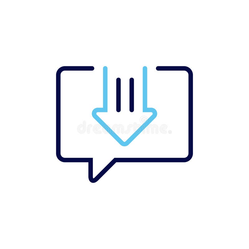 Icon Vector Concept of Download Data Review and Feedback Conversations ...