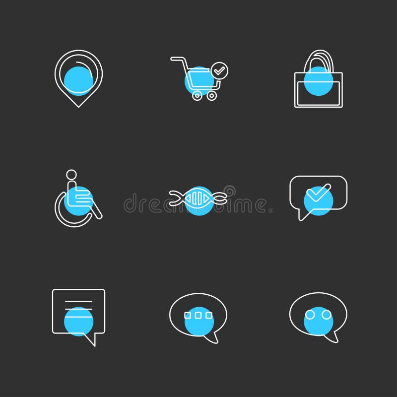 Collection of Handicap Signs Stock Vector - Illustration of handicapped ...