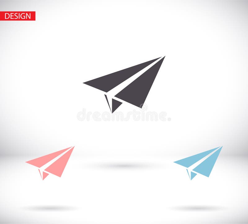 Plane To Send Love, Paper Art of Pink Plane Flying Stock Illustration ...