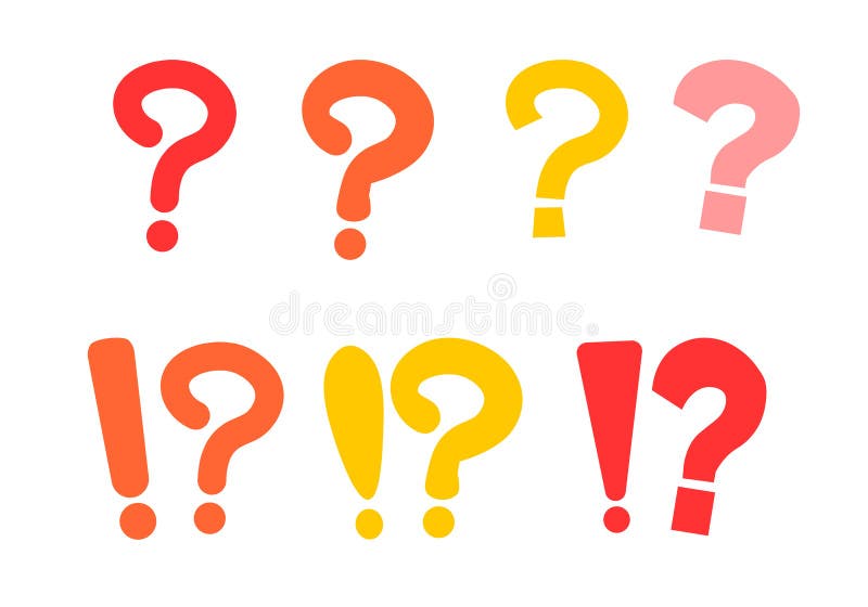 Vector Illustration of Question Mark and Surprise Mark Stock Vector ...