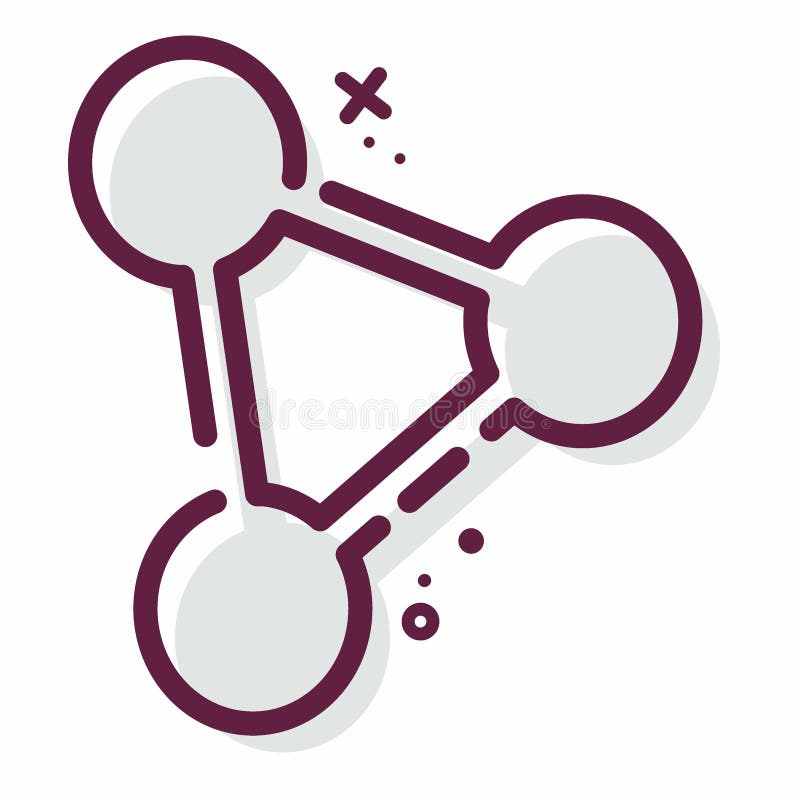 Icon Vector of Molecule - MBE Style Stock Vector - Illustration of ...