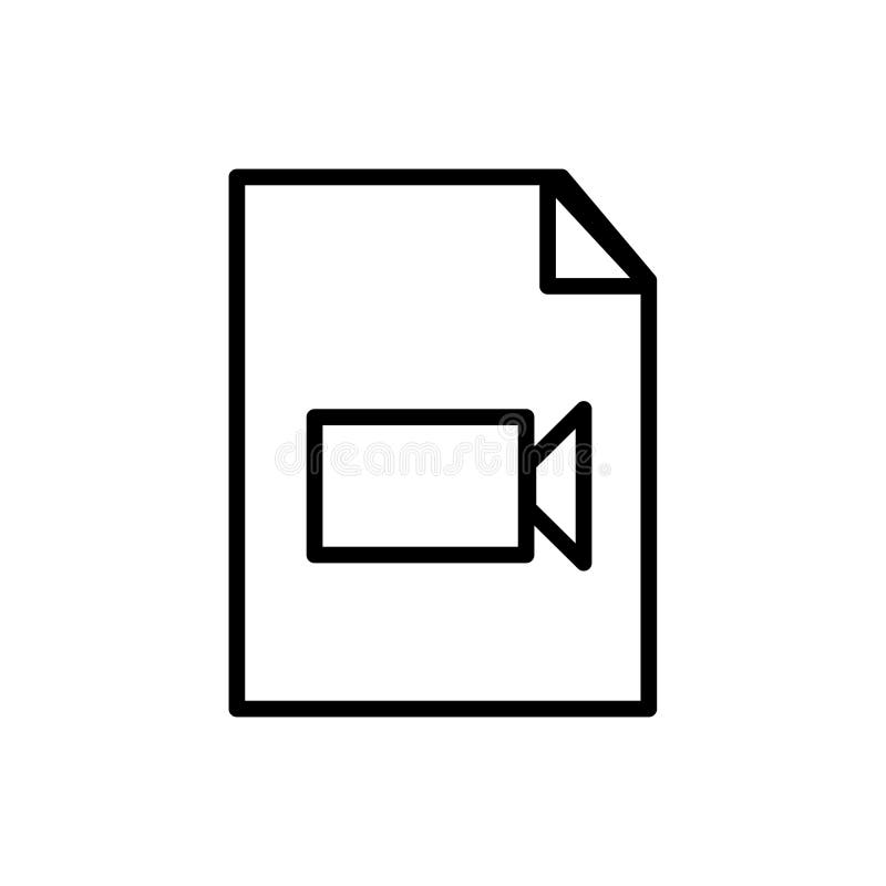 Icon Vector Movie Symbol Document. Isolated Paper File Office and Web ...