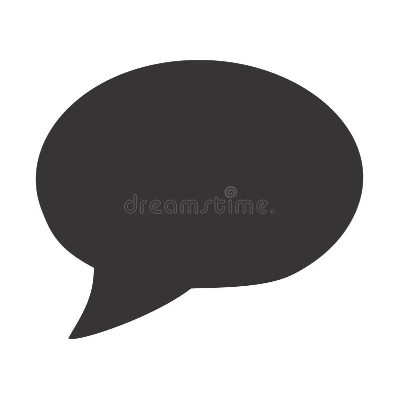 Icon Vector of Single Message Bubble - Glyph Style Stock Vector ...