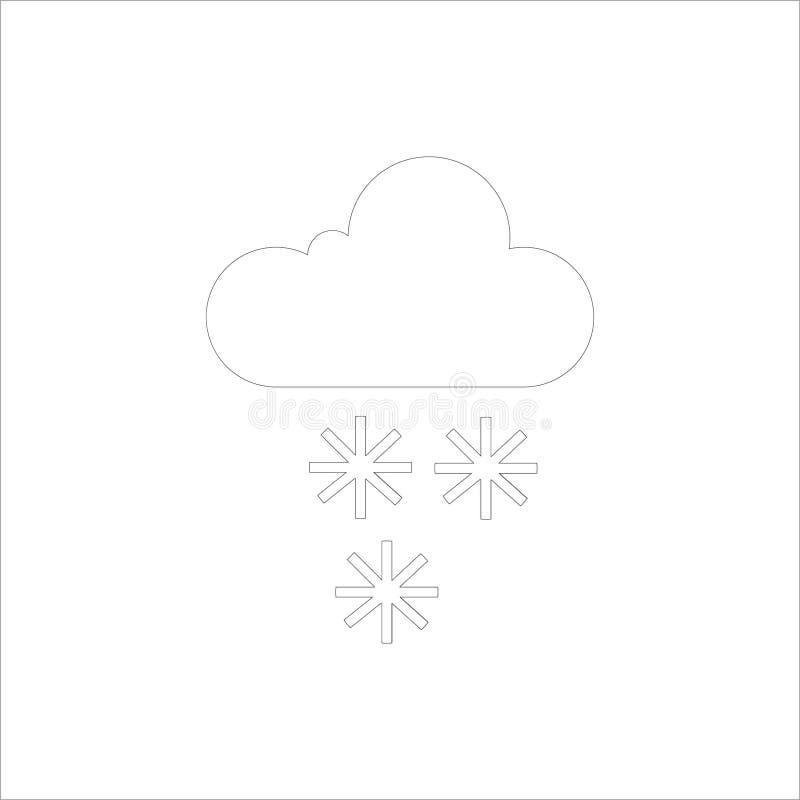 Icon Vector Snowfall Template Design Trendy Stock Illustration ...