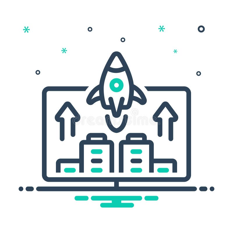 Mix Icon for Venture, Business and Trading Stock Illustration ...