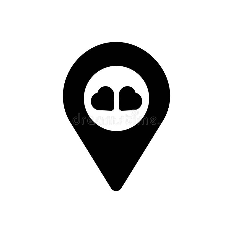 Black Solid Icon for Venue, Location and Direction Stock Illustration ...