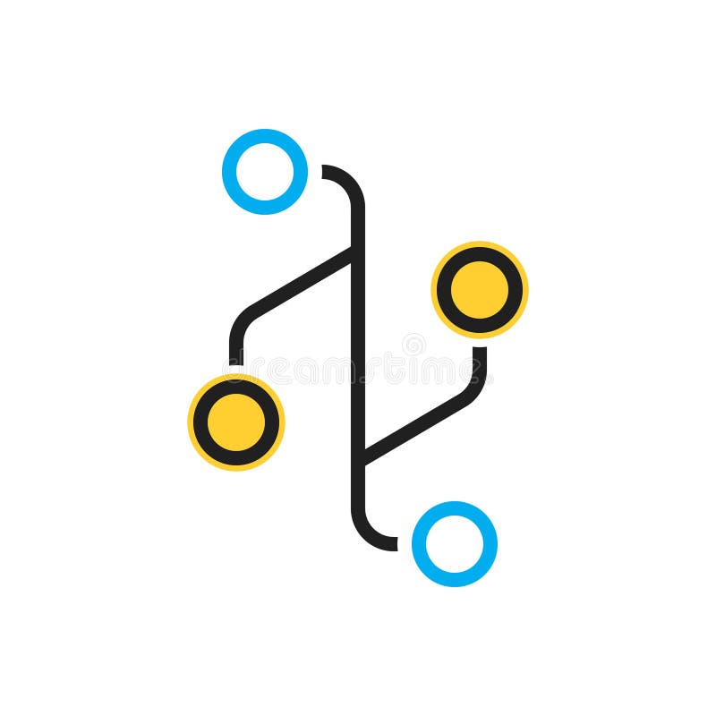 Multi Color Icon for Version, Translation and Layout Stock Illustration ...