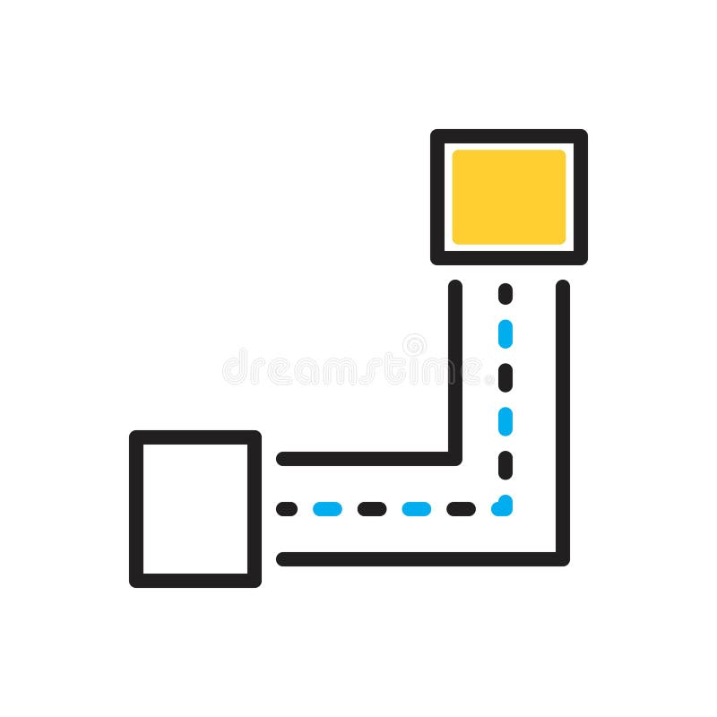 Multi Color Icon for Via, Street and Dint Stock Illustration ...