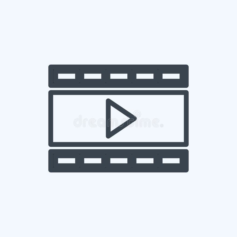 Icon Video & Animation. Suitable for it Services Symbol. Line Style ...