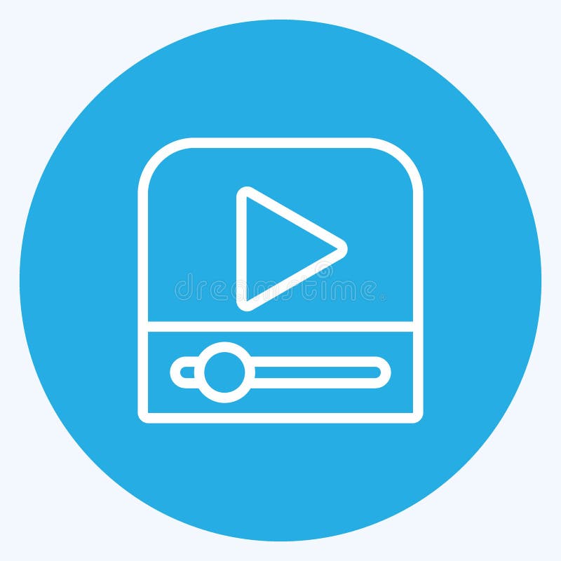 Icon Video Player. Suitable for Web Interface Symbol. Blue Eyes Style ...