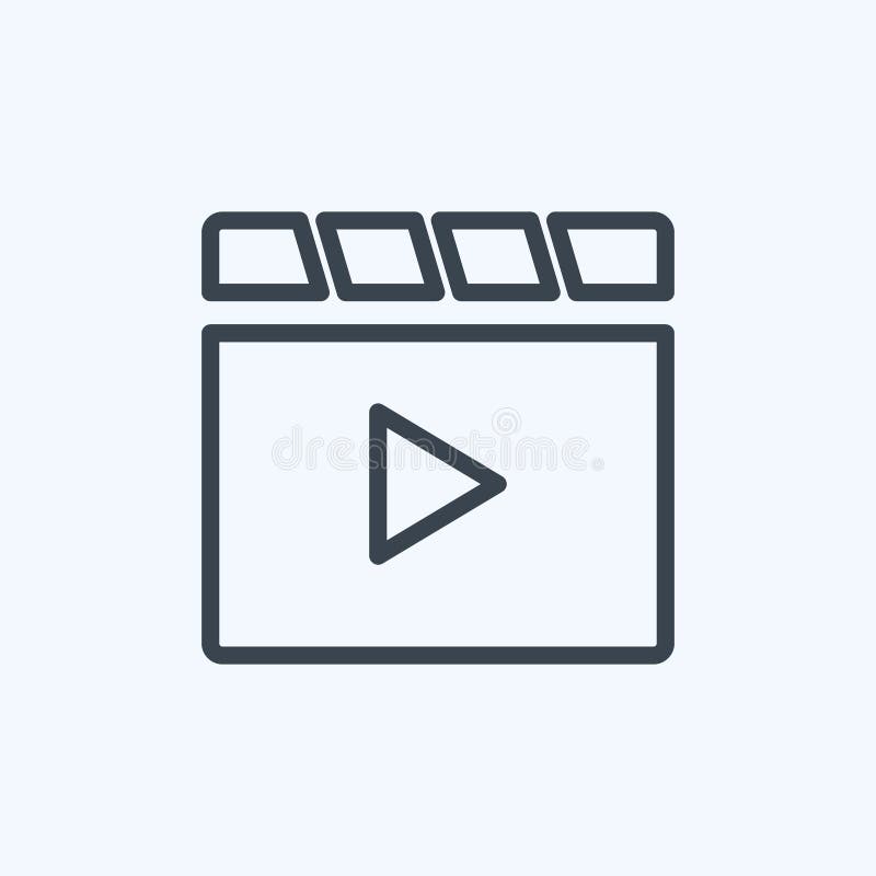 Icon Videos. Suitable for Mobile Apps Symbol. Line Style. Simple Design ...