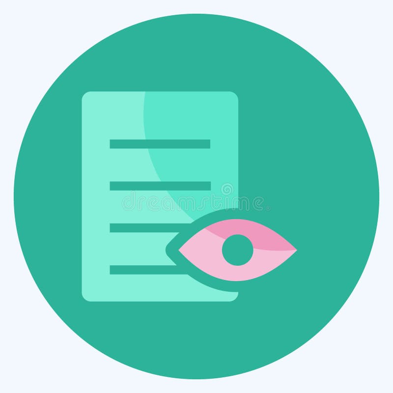 Icon View Document. Suitable for User Interface Symbol. Flat Style ...