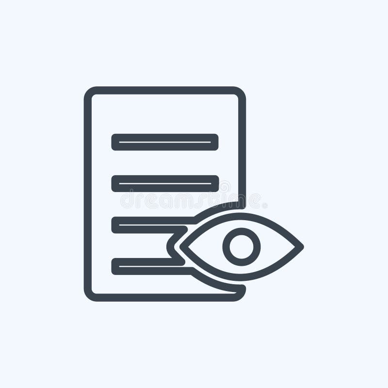 Icon View Document. Suitable for User Interface Symbol. Line Style ...