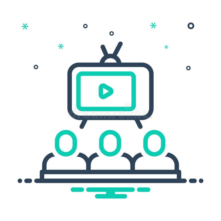 Mix Icon for Viewers, Audience and Spectator Stock Vector ...