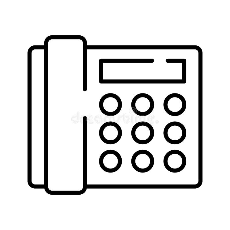 Icon of Vintage Telephone, Vector Design of Landline Stock Vector ...
