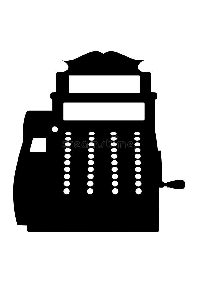 Icon Vintage Till or Cash Register Stock Illustration - Illustration of ...