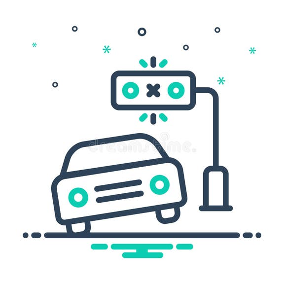 Mix Icon for Violation, Traffic and Accident Stock Vector ...