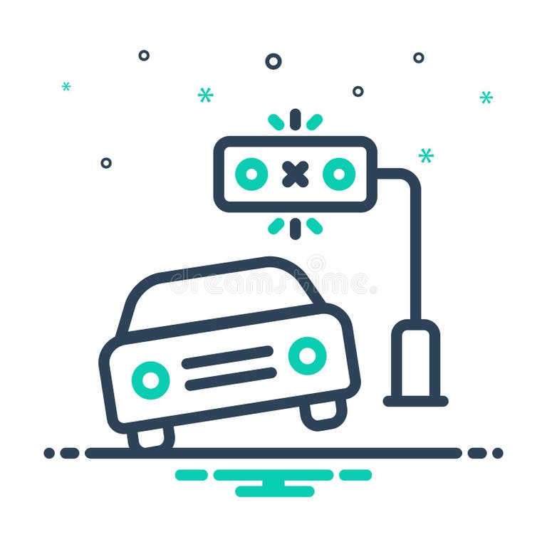 Mix Icon for Violation, Traffic and Accident Stock Vector ...