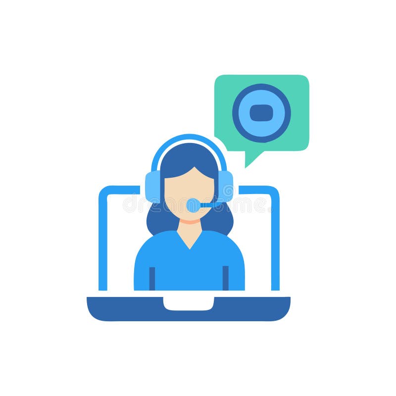 Icon of Virtual Assistant for Task Management Stock Illustration ...