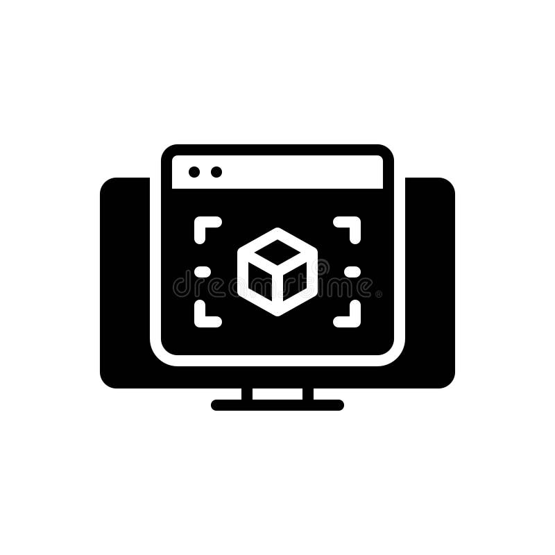 Black Solid Icon for Virtual, Colourable and Apparent Stock Vector ...