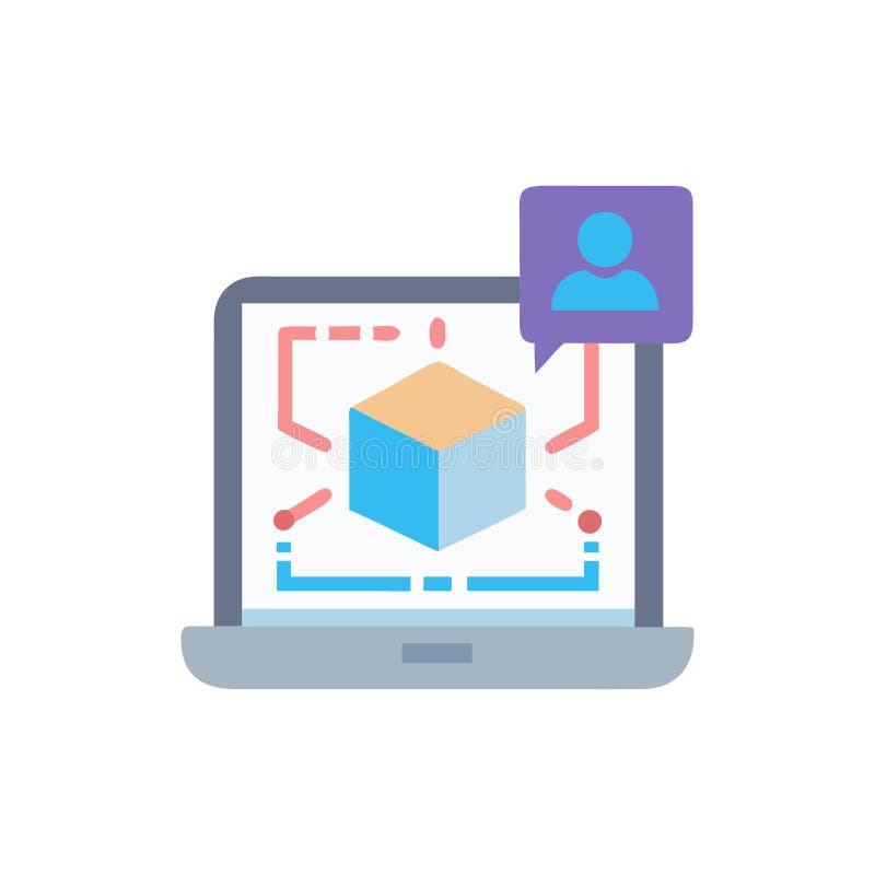 Icon of Virtual Prototyping for Development Stock Photo - Illustration ...