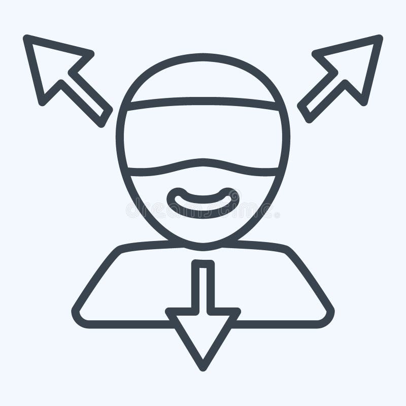 Icon Virtual Reality. Related To 3D Visualization Symbol. Line Style ...