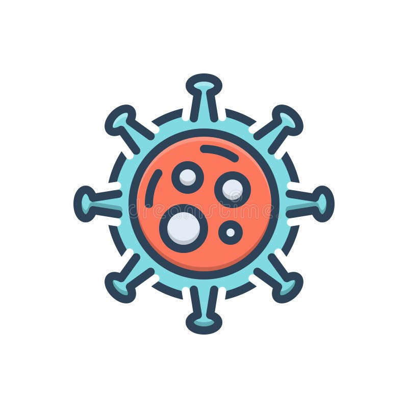 Color Illustration Icon for Virus, Bacteria and Germ Stock Illustration ...