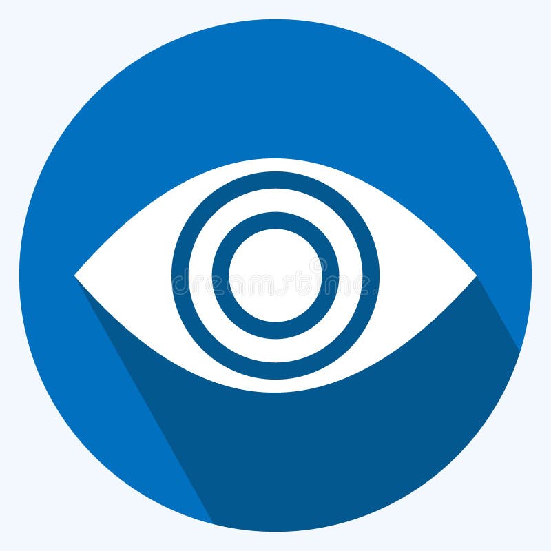 Icon Visible. Suitable for Security Symbol. Long Shadow Style. Simple ...