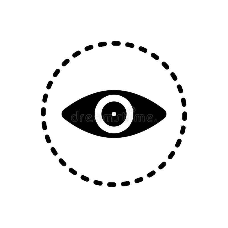 Black Solid Icon for Visible, Vision and View Stock Vector ...