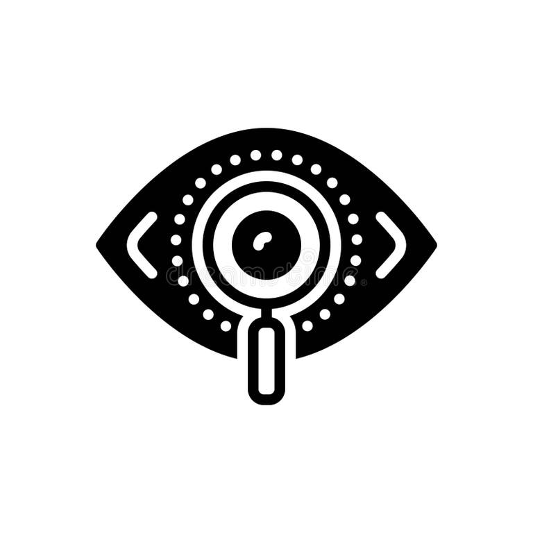 Black Solid Icon for Vision, Eye and Inspection Stock Vector ...